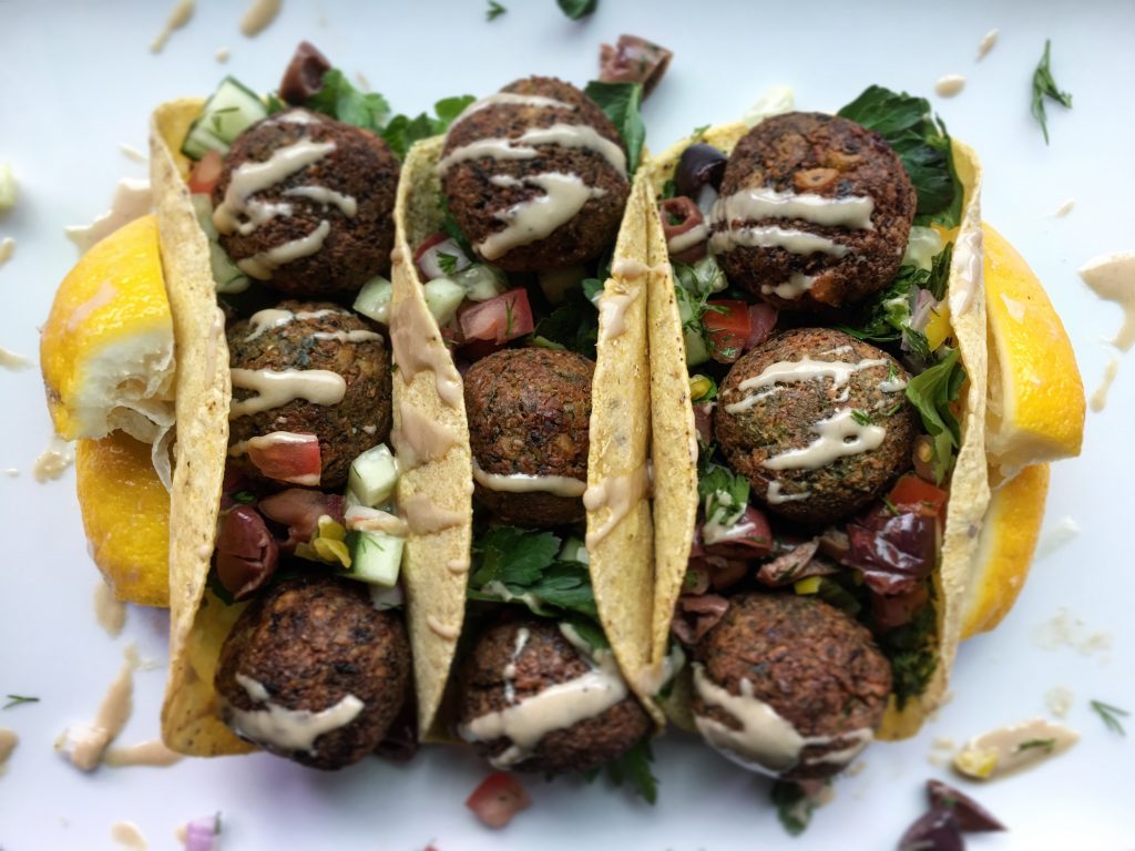 Mediterranean Falafel Tacos with Olive Salsa (V/GF) – Bunny's Bite