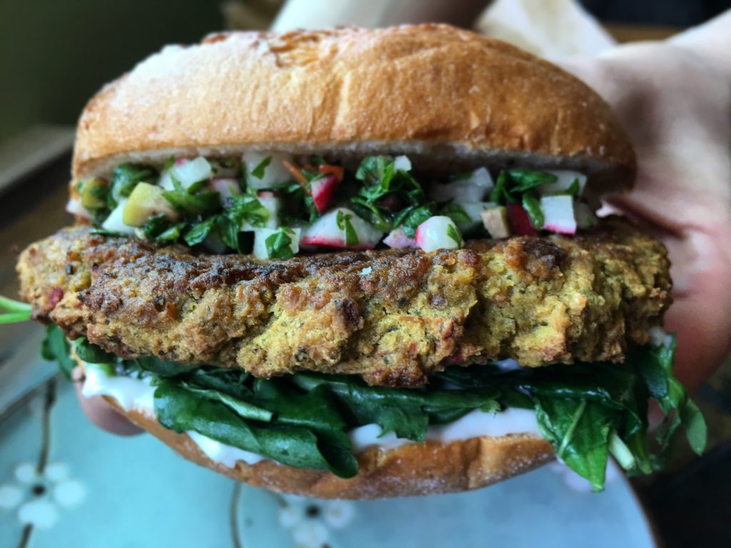 Arugula Radish Burgers with Arugula Radish Tapenade (V/GF) – Bunny's Bite